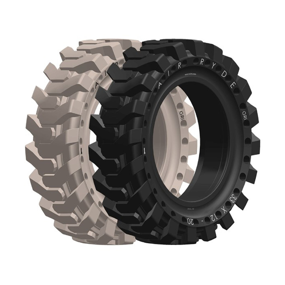 31x10-20/7.5 GRI AIR RYDE Standard, Non-Marking, White, Wheel Mounted ...