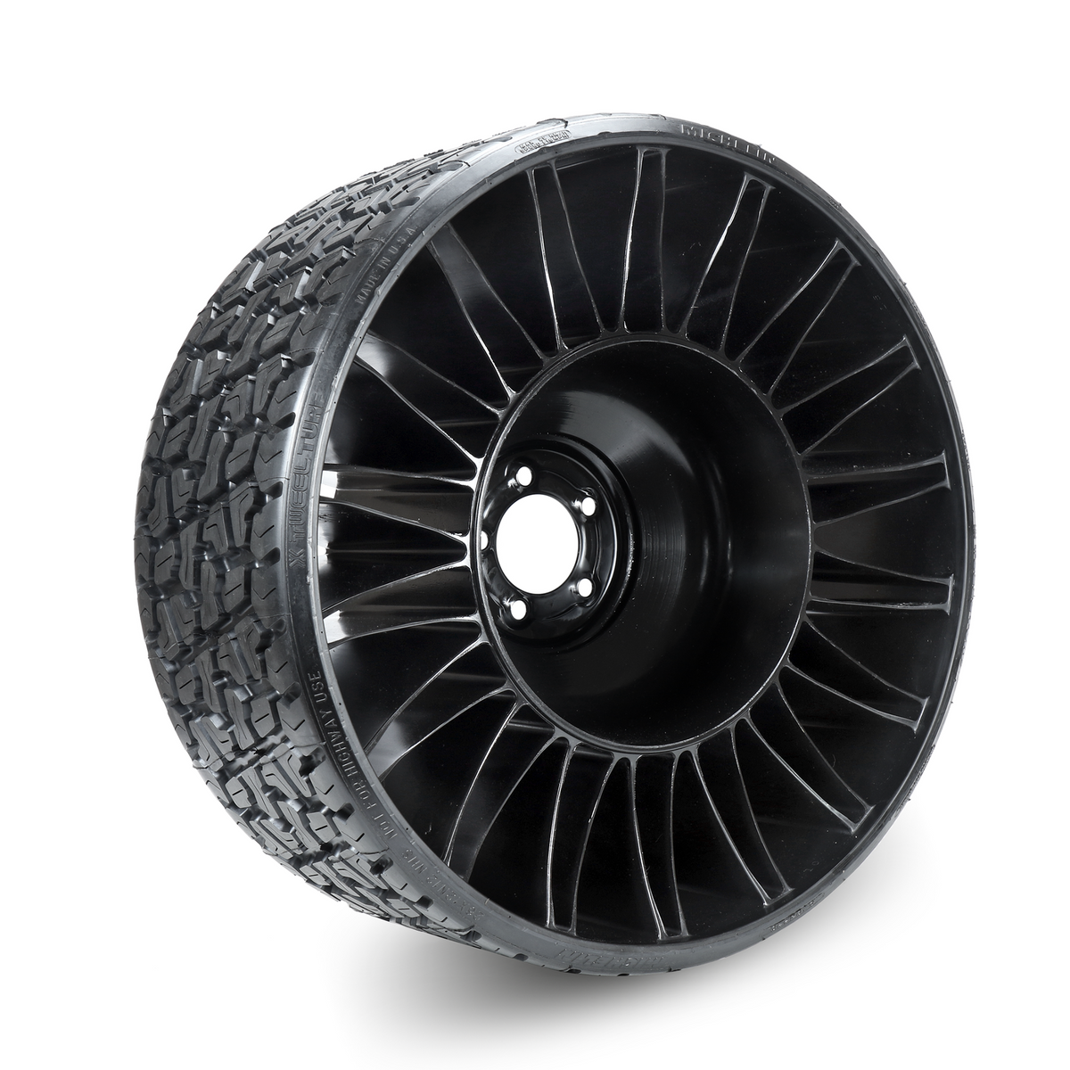 24x12N12 Michelin X Tweel Turf Airless Radial 5x4.5" (-1.3" Offset ...